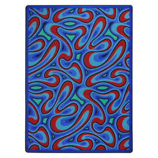 Joy Carpet Kaleidoscope Groovy Area Rug, 7'8" X 10'9" - Contemporary ...