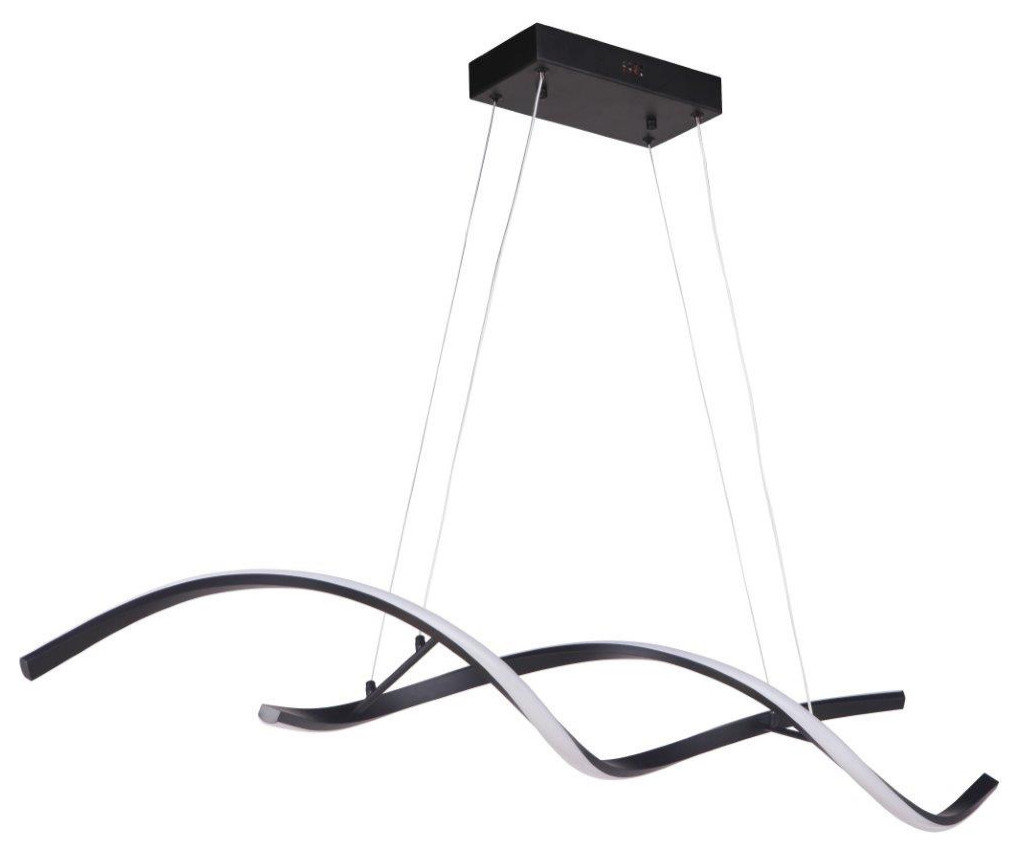 Pulse LED Island Pendant, Flat Black - Modern - Kitchen Island Lighting ...