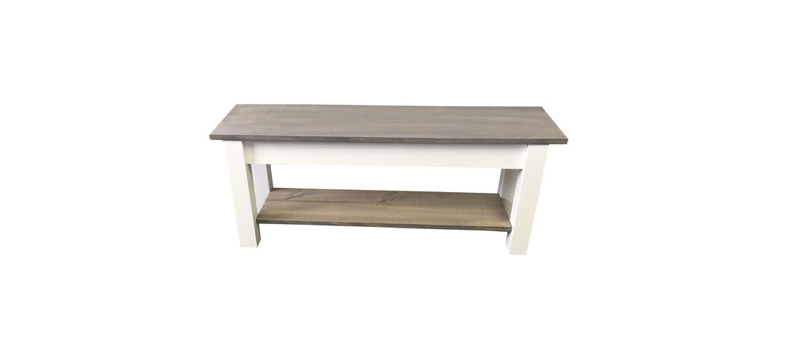 Cottage Bench With Shelf, 72" - Transitional - Accent And Storage ...