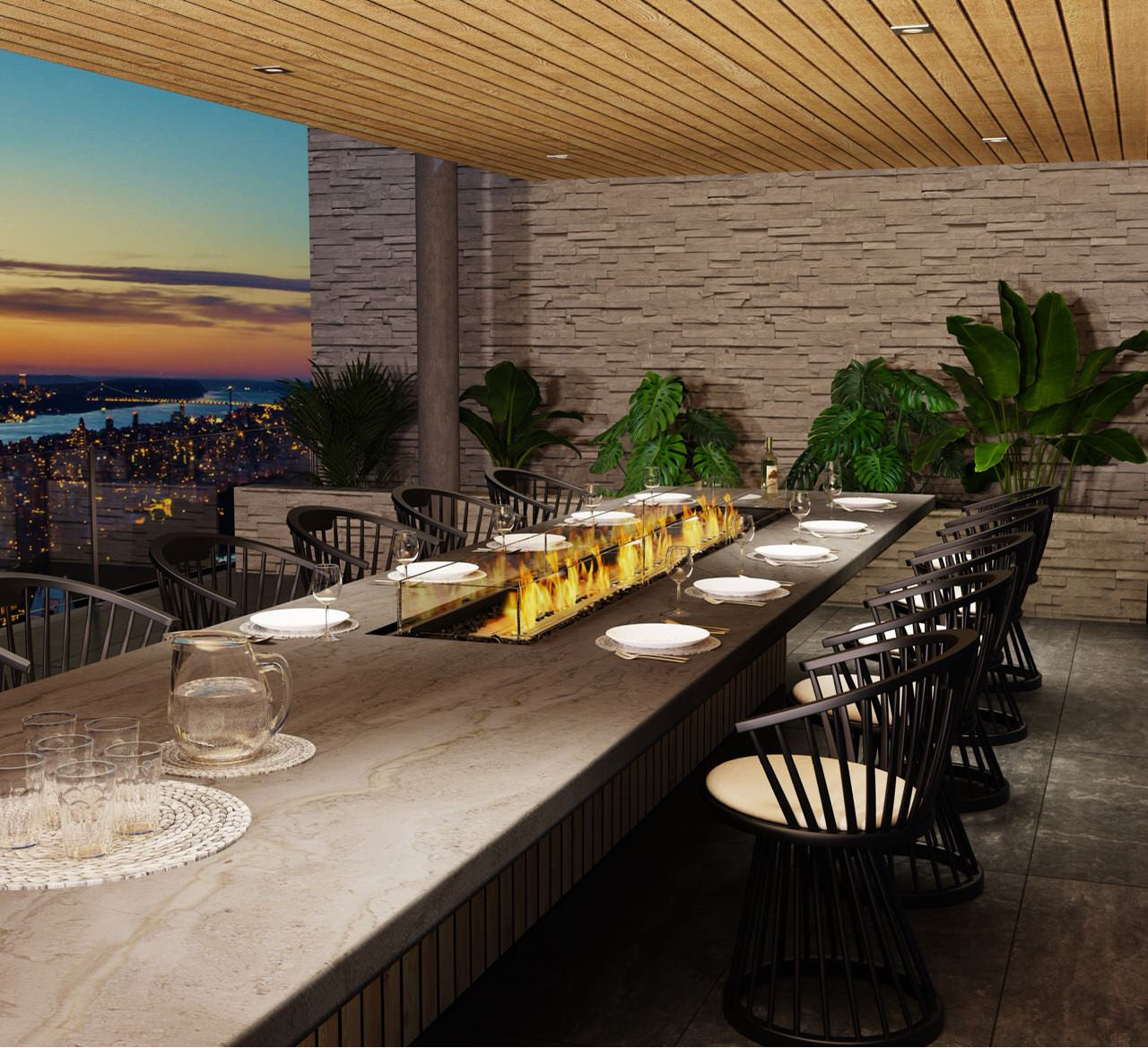EcoSmart™ Linear 130 Ethanol Fire Pit Kit - Built-In Fireplace ...