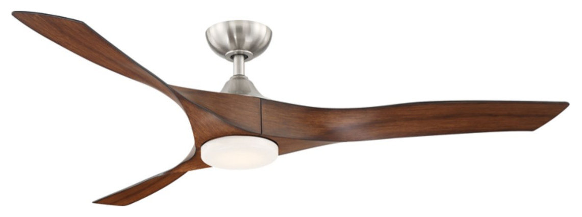 Wind River Willow 1-LT 60" LED Ceiling Fan WR1801NWAL, Nickel ...