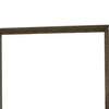 Rough Hewn Saw Textured Wooden Frame Mirror with Trim top, Brown and ...