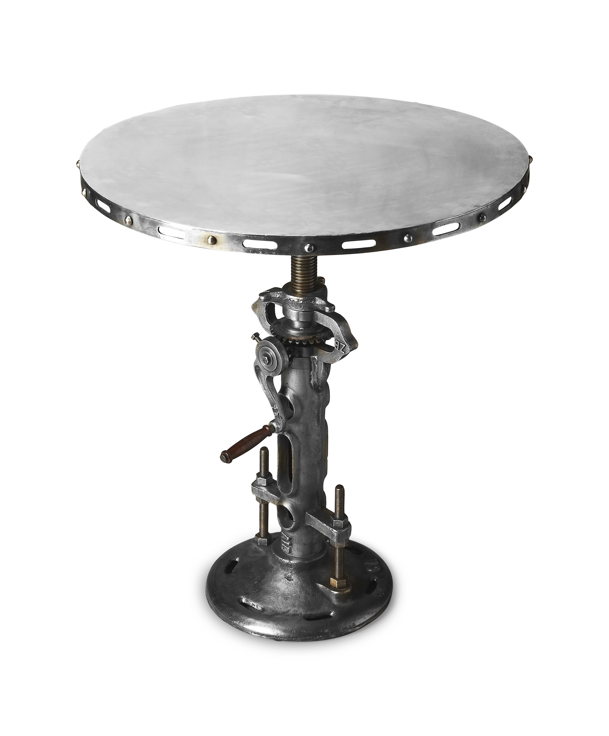 Butler Fenwick Round Metal Hall/Pub Table - Industrial - Indoor Pub And ...