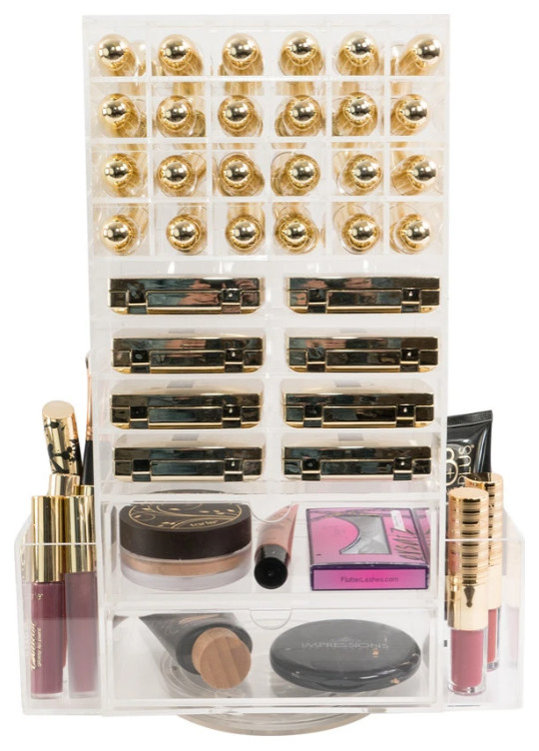 Acrylic Lipstick and Powder Spinner With Drawers - Modern - Bathroom ...