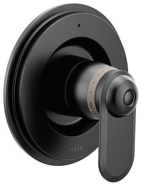 Moen Greenfield ExactTemp Single-Handle Valve Trim, Lever Handle, Matte Black - Transitional ...