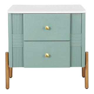 GDF Studio Maxine MDF 2-Drawer Nightstand - Modern - Nightstands And ...