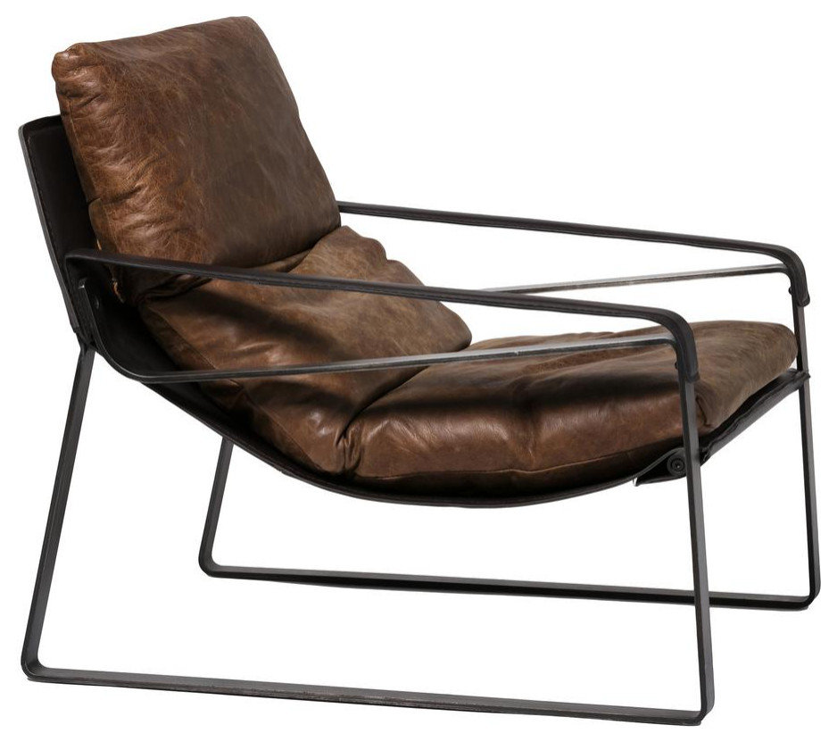 Connor Club Chair, Brown, Belen Kox - Industrial - Armchairs And Accent ...