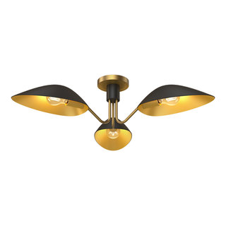 Oscar ceiling mount,Matte Black | Aged Gold D31-3/4" x H7" - Midcentury ...