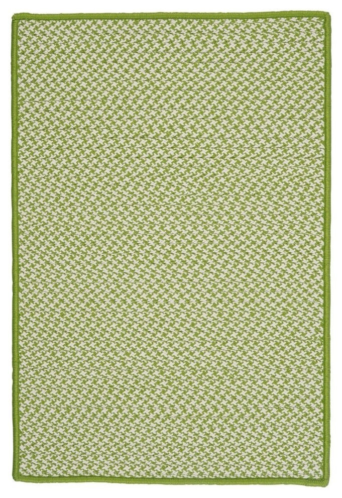 Colonial Mills Outdoor Houndstooth Tweed Ot69 Lime Area Rugs, 14"x17 ...