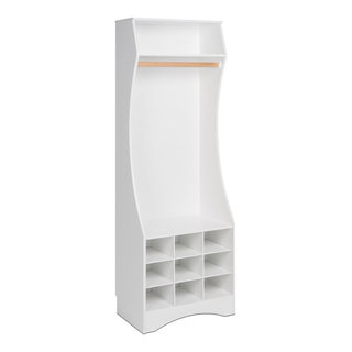Pemberly Row Engineered Wood Compact Wardrobe with Shoe Storage in ...