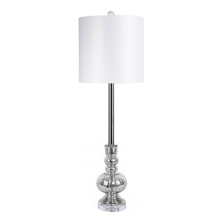 32" Silver Root Table Lamp With Polished Nickel Finish - Traditional ...