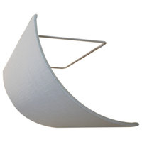 Moderne Vanity Light Cover Conversion Kit, 20"W White Textured Fabric ...