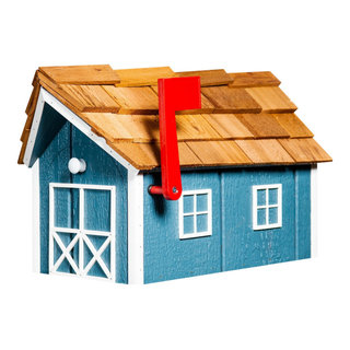 Cedar Shake Roof Standard Wood Mailbox - Contemporary - Mailboxes - by ...