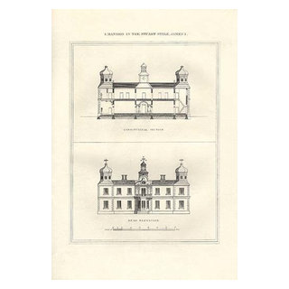 A Mansion in Stuart Style, 20" x 30" - Traditional - Prints And Posters ...
