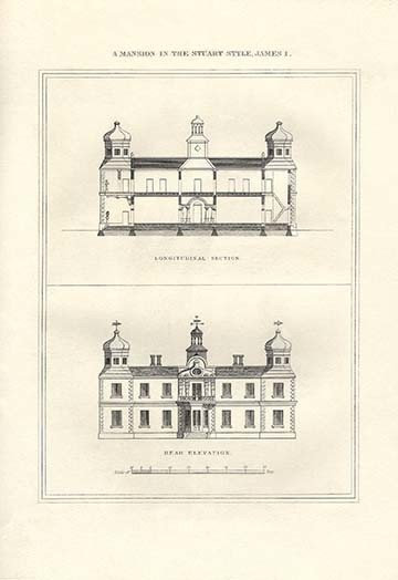 A Mansion in Stuart Style, 20" x 30" - Traditional - Prints And Posters ...