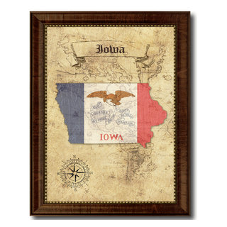 Iowa State Vintage Map, 15"x19", 30"x39" - Traditional - Prints And ...
