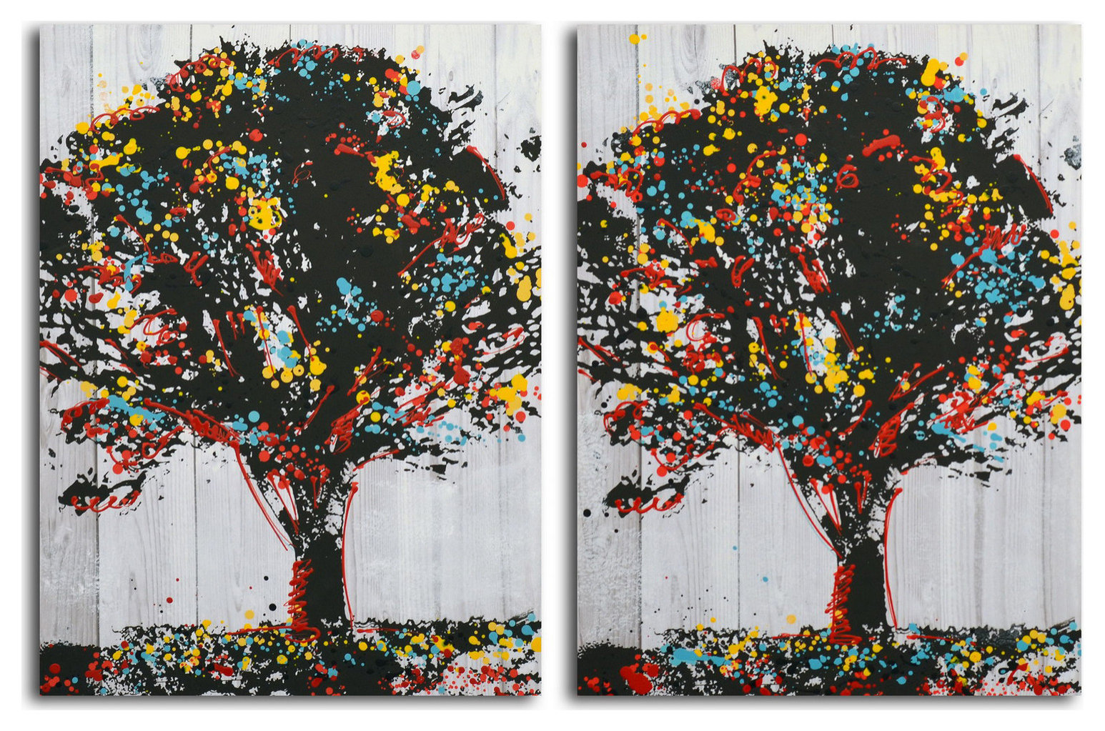 "Tree of Knowledge" Print On Canvas, Set of 2 - Contemporary - Prints ...