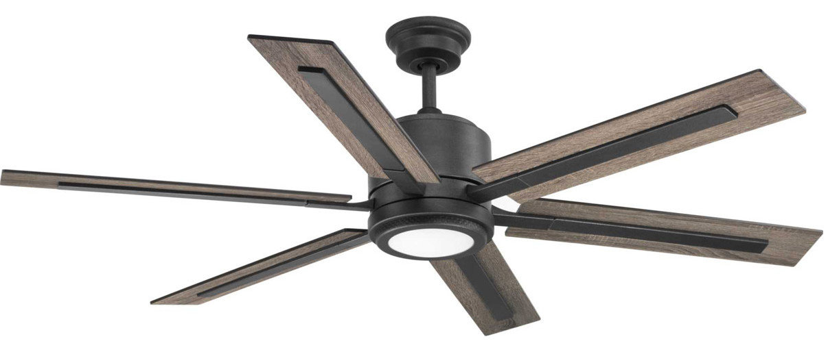 Huntington 1 Light 60" Indoor Ceiling Fan, Gilded Iron - Transitional ...