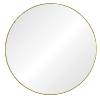 Grady Wall Mirror, Clear and Satin Brass - Contemporary - Wall Mirrors ...