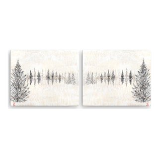 Monoscape V-II' 2 Piece Wrapped Canvas Wall Art Set by Karen Biery, 30 ...