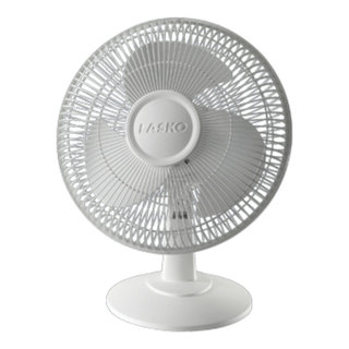 Lasko Oscillating Table Fan, 12", 3 Speed, White - Contemporary ...