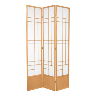 Modern Room Divider, Wooden Frame With 3 Panels and Geometric Lattice ...
