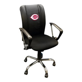 Cincinnati Reds Task Chair With Arms Black Mesh Ergonomic ...