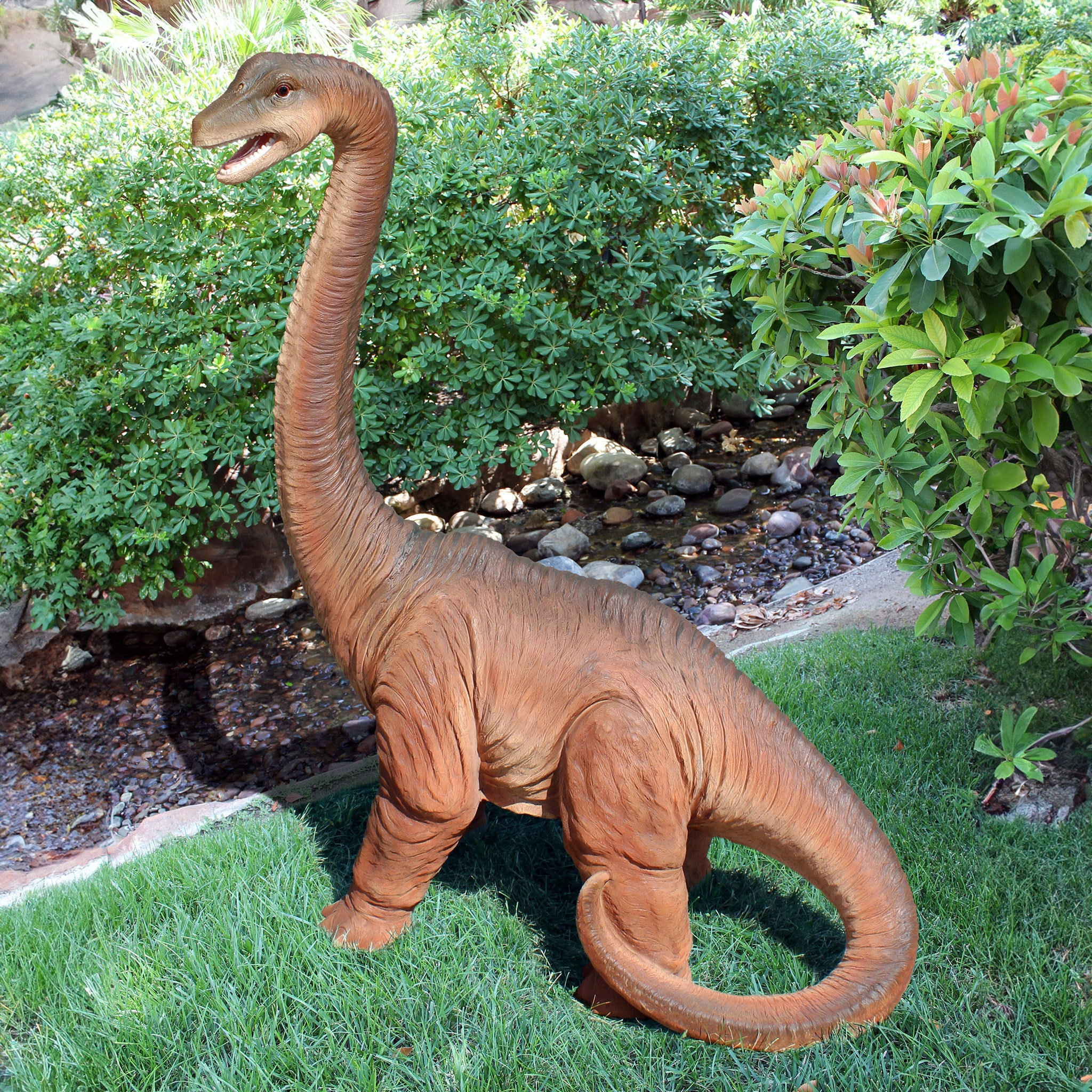 Brachiosaurs Scaled Dinosaur Statue - Contemporary - Garden Statues And ...
