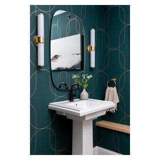 Park |Powder Room - Midcentury - Powder Room - Boston - by Glass House ...