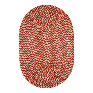 Rhody Rug Cypress Rug, Brilliant Red, 3'X5' Oval, 3'x5' Oval - Area ...