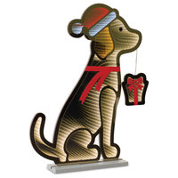 Santa Dog Infinity Light Display 31.25"H - Modern - Holiday Accents And ...