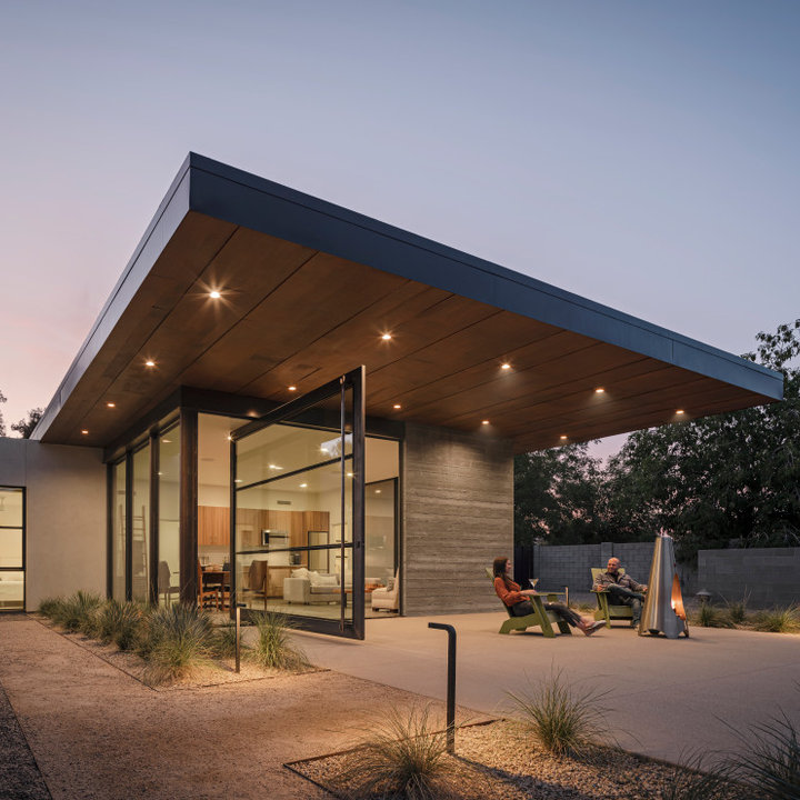 75 Beautiful House Exterior with a Flat Roof Ideas and Designs ...