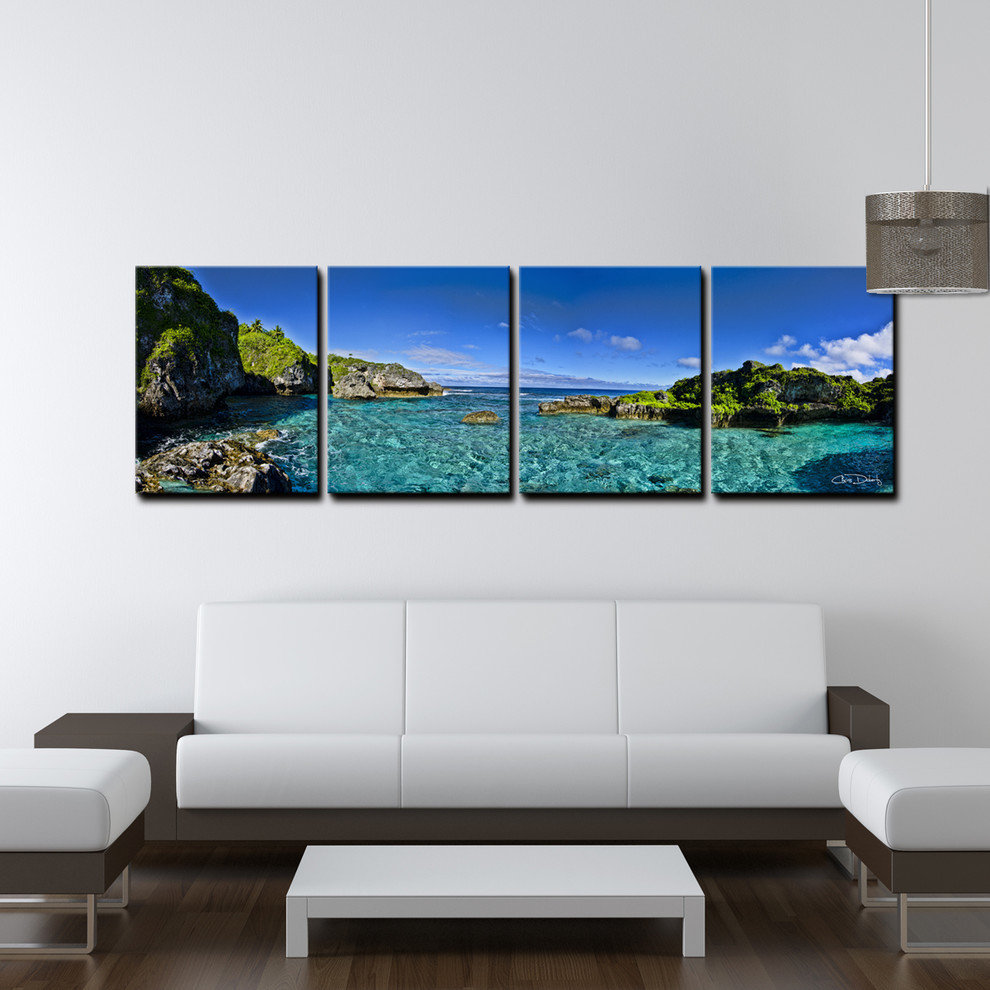 Ready2hangart 'Limu Pano I' 4-piece Canvas Wall Art, 20" Hx64" W ...