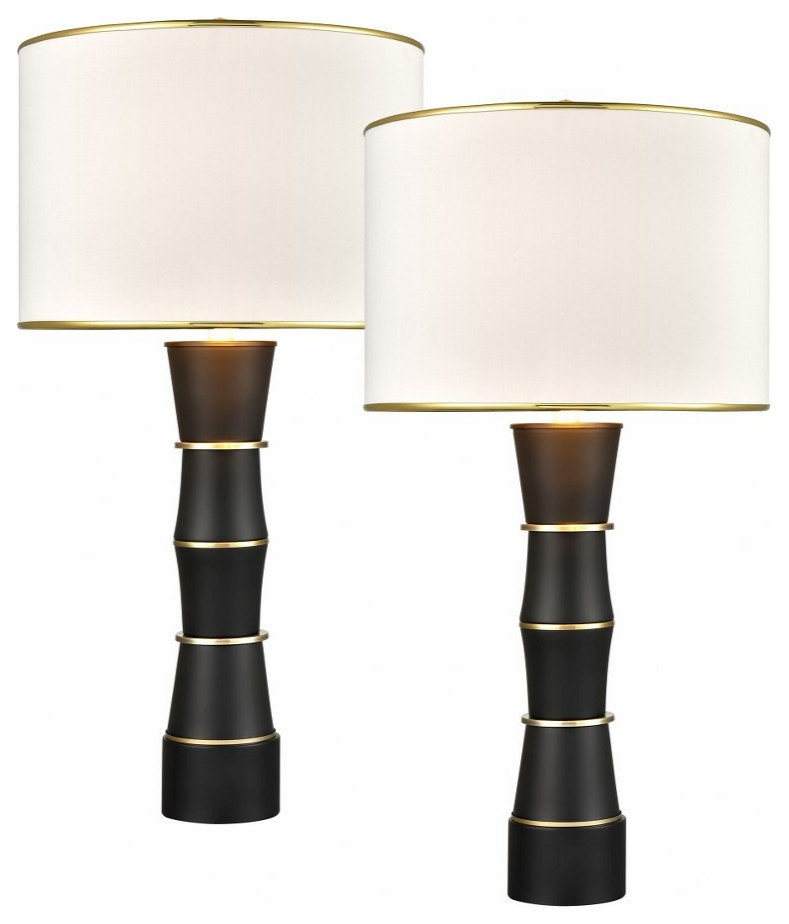 1 Light Table Lamp, Set of 2, , Transitional Style, 32"Hx16 ...