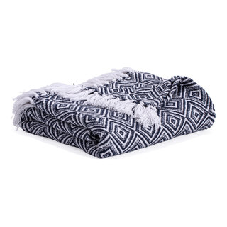 Orla Cotton Throw - Scandinavian - Throws - by Madeleine Home Inc. | Houzz