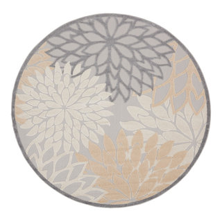 Nourison Aloha Machine Made Area Rugs, Natural 7'10" Round, 7'10" Round ...