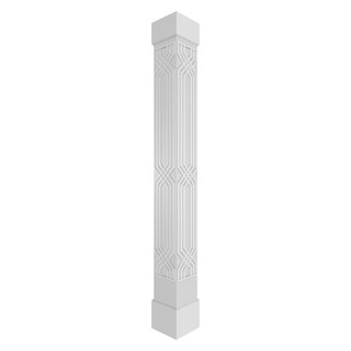Craftsman Classic Square Non-Tapered Arts & Crafts Fretwork Column, 8 ...