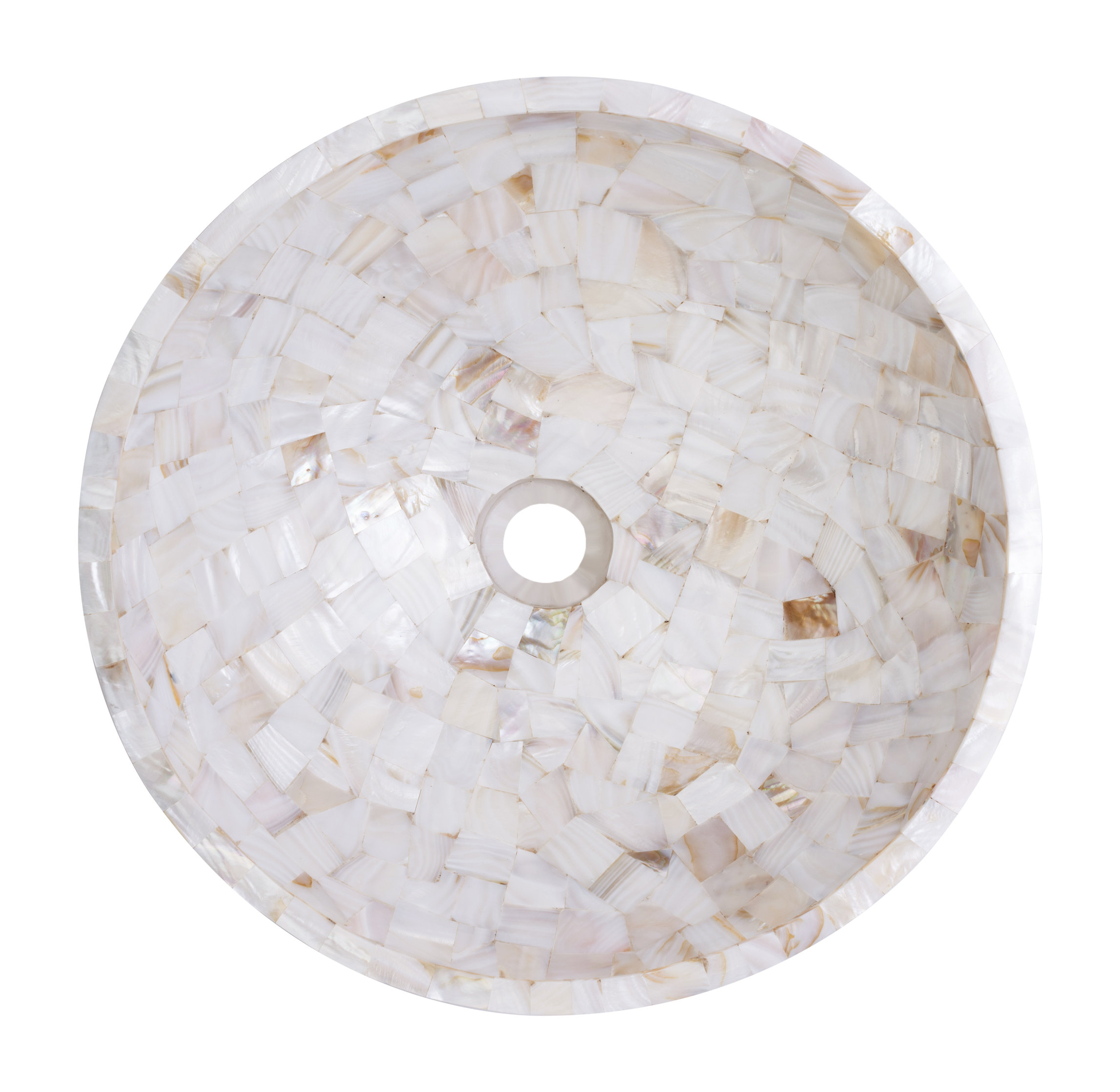 Mother of Pearl Seashell Vessel Sink White and Gold Rectangular Cube ...