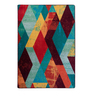 Abstraction OKA Multi Area Rug, 2'8"x3'10" - Contemporary - Area Rugs ...