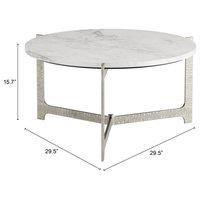 Barmas Coffee Table White & Silver - Contemporary - Coffee Tables - by Zuo Modern Contemporary ...