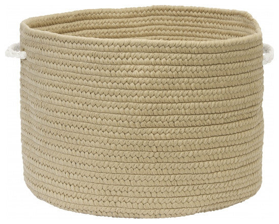 Colonial Mills Basket Colorful Braided Toy Basket Ivory Round, 20"x20 ...