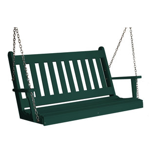 Poly Traditional English Porch Swing, 4 Foot - Transitional - Porch ...