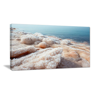 "Crystallized Salt On Dead Sea Beach" Extra Large Seashore Canvas Art ...