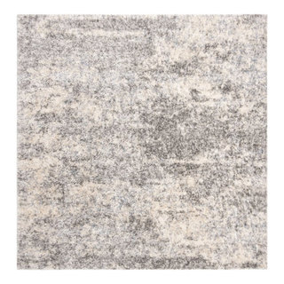 Safavieh Berber 6'7" Square Shag Rug in Gray and Cream - Contemporary ...