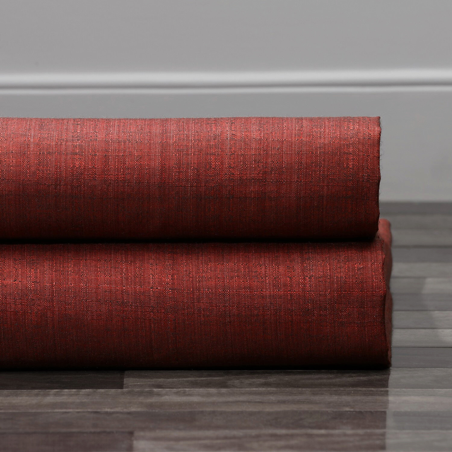 Admiral Red Designer Shantung Faux Silk Fabric Sample, 4Wx4L, 4W x 4L ...