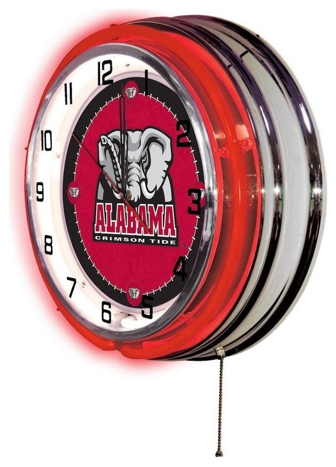 Alabama 19" Neon Clock - Contemporary - Wall Clocks - by Holland Bar ...