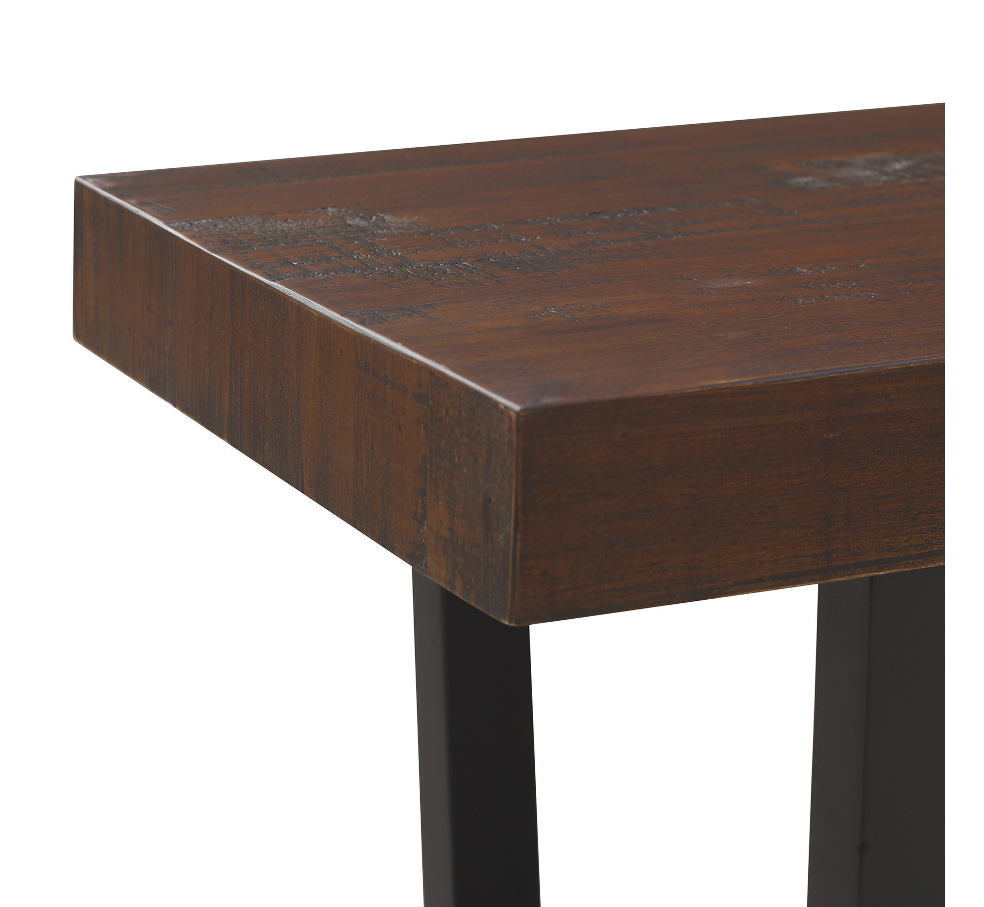 60" Solid Wood Dining Bench, Mahogany - Industrial - Dining Benches ...