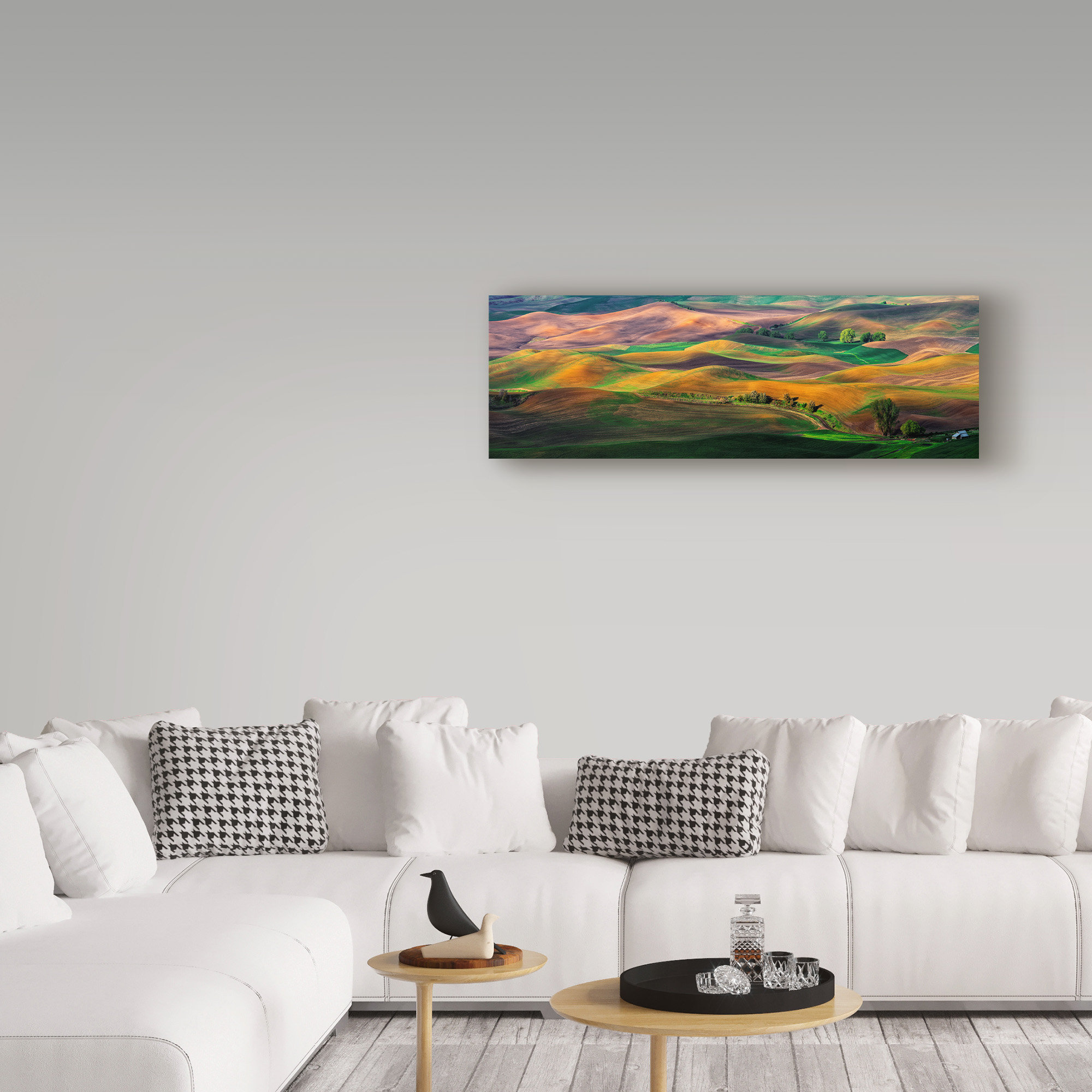 Hua Zhu 'The Palouse' Canvas Art, 47"x16" - Contemporary - Prints And ...