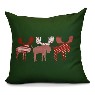 Decorative Holiday Outdoor Pillow, 20"X20" - Rustic - Outdoor Cushions ...