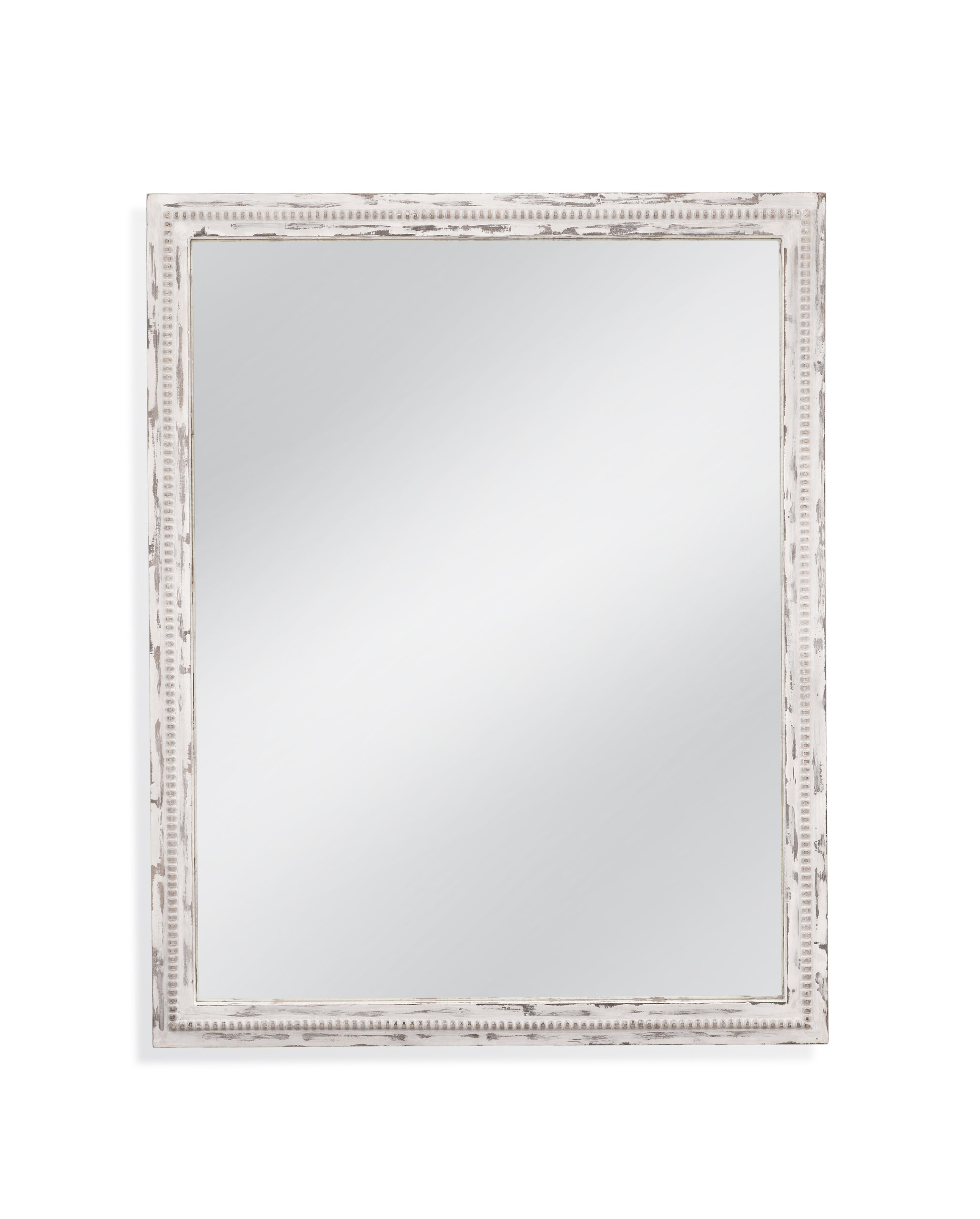 Tuolumene MDF White Vertical Wall Mirror, W 1 x D 50 x H 50 - Farmhouse ...